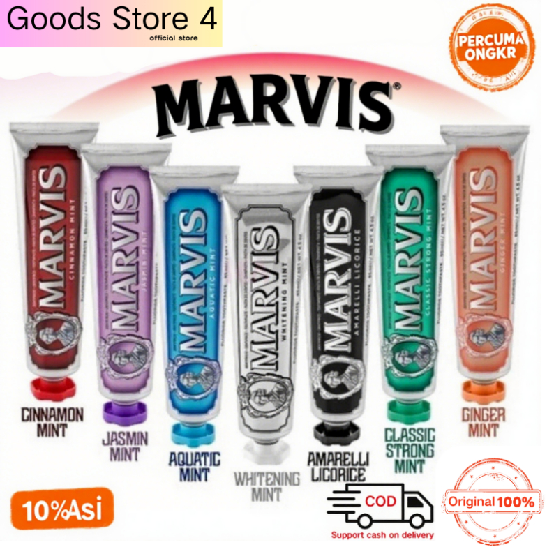 Marvis Whitening Toothpaste for Sensitive Teeth, Repair Gums, Fresh ...