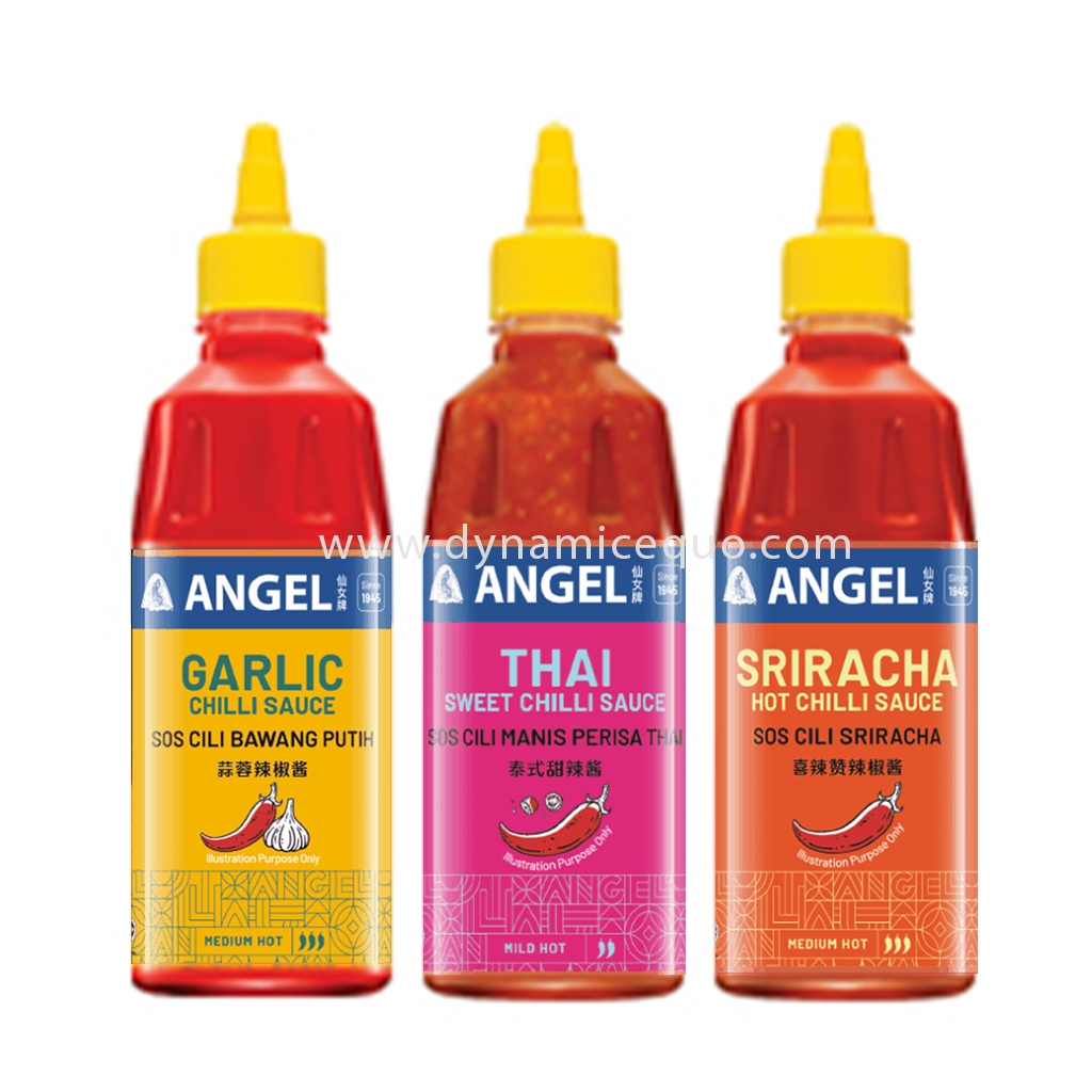 Angel Brand Chili Sauce HALAL Angel Sriracha 445G / Thai Sweet Chilli ...