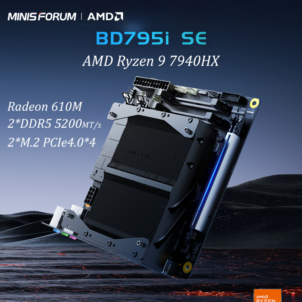 MINISFORUM BD795i SE Motherboard AMD R9 7940HX 2*DDR5 5200MT/s 2*M.2 ...