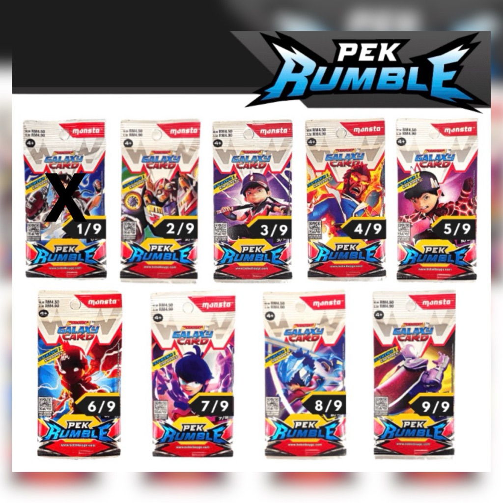Boboiboy Galaxy Card PEK RUMBLE (1 PEK) | Shopee Malaysia