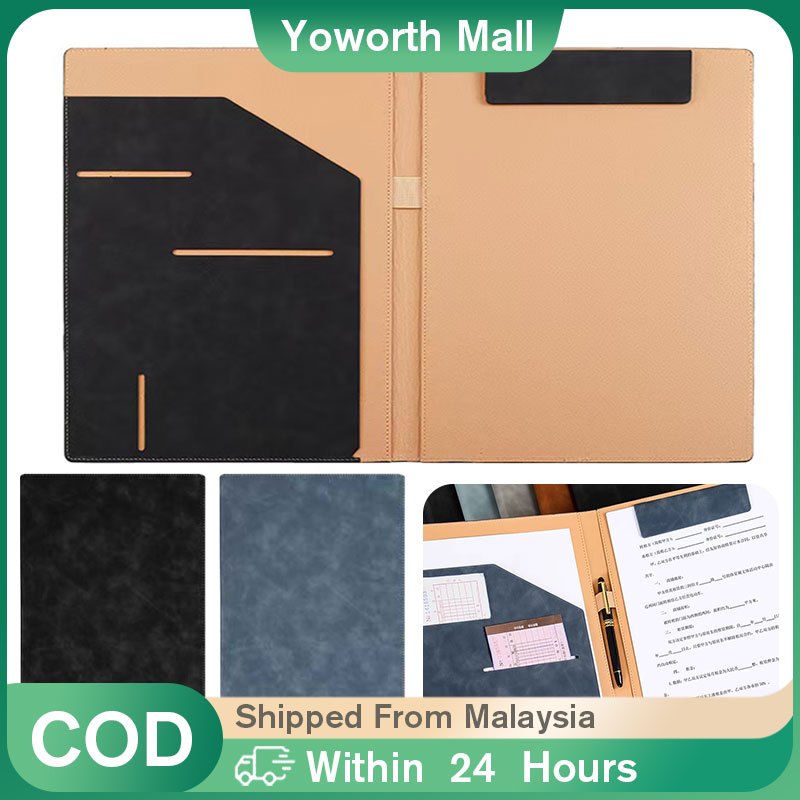 Magnetic A4 Folder / Office Business Leather Official Document Folder ...