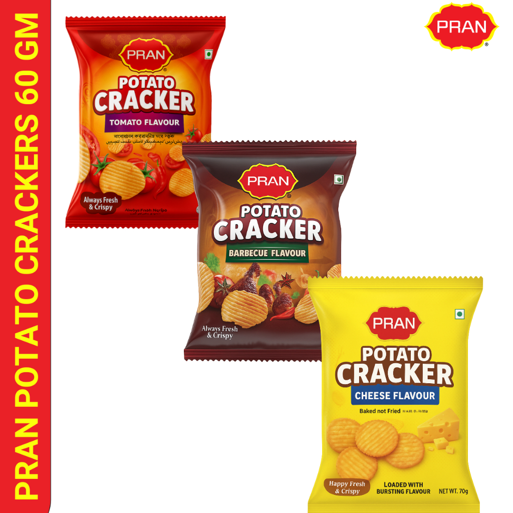 PRAN POTATO CRACKER TOMATO/CHEESE/BBQ 60GM | Shopee Malaysia