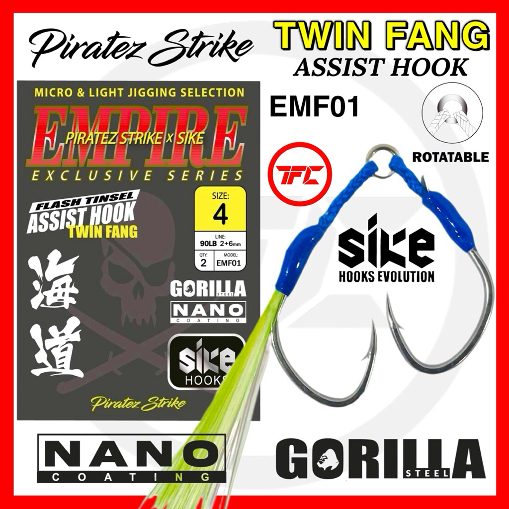 Piratez Strike X Sike Empire EMF01 Twin Fang Micro Jigging Double ...