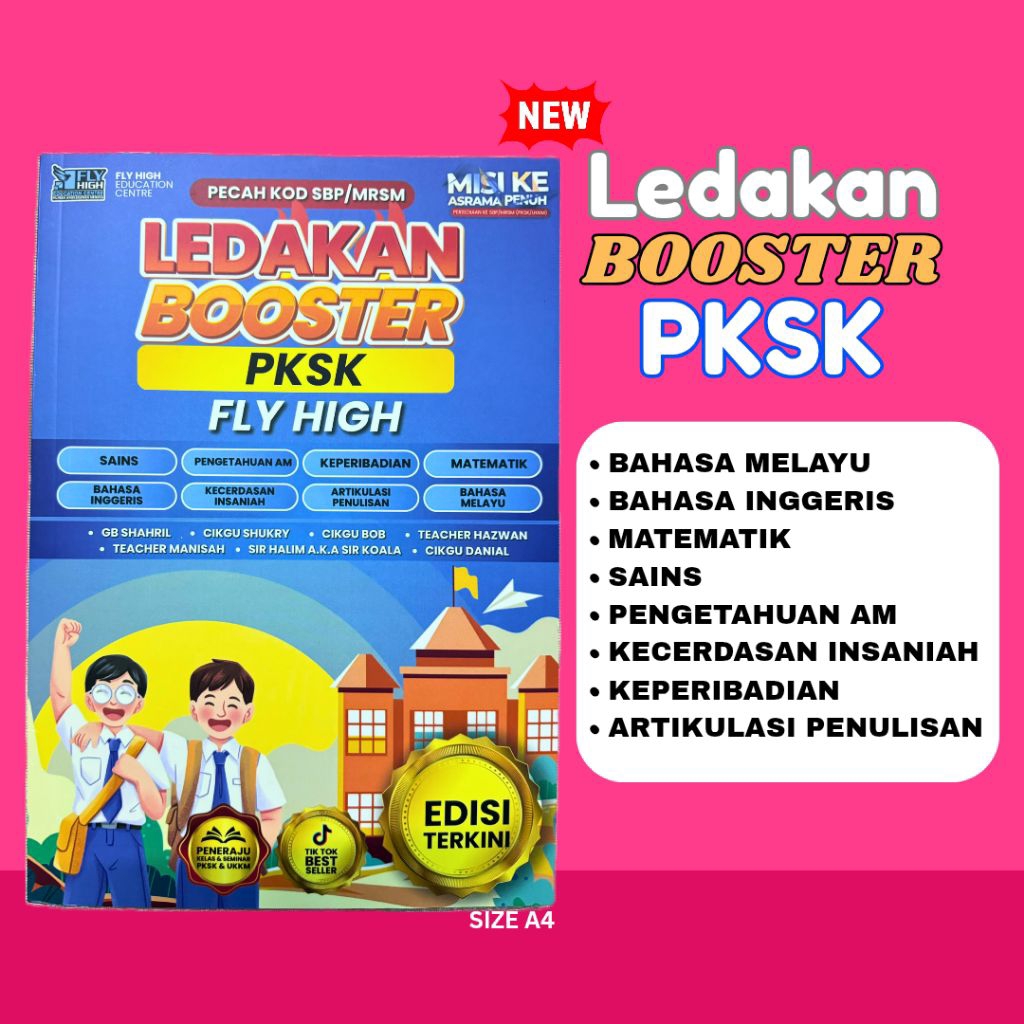 [READY STOCK] TERBARU! BUKU MODUL LENGKAP PKSK 2025 PECAH KOD SBP/MRSM : LEDAKAN BOOSTER FLYHIGH ...