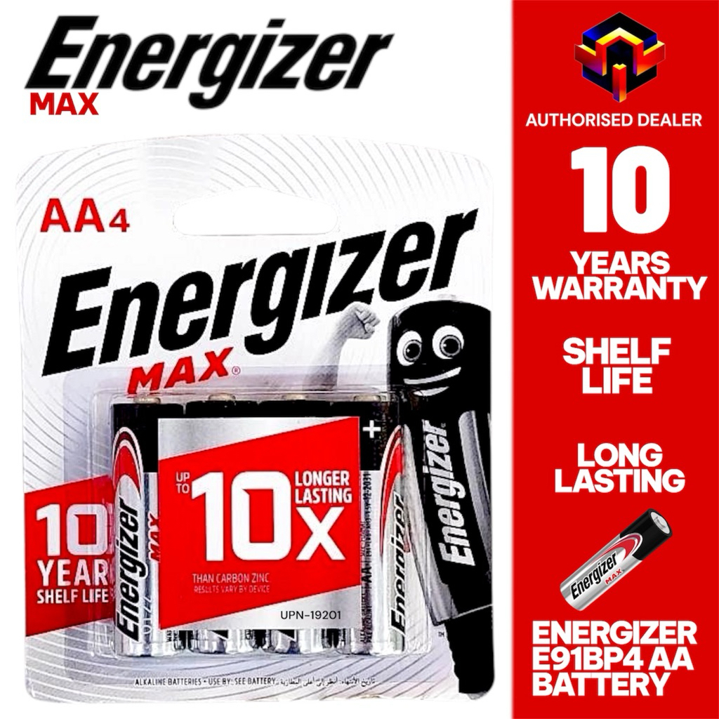 Energizer MAX E91BP4 AA E92BP4 AAA Original Batteries Battery Long ...