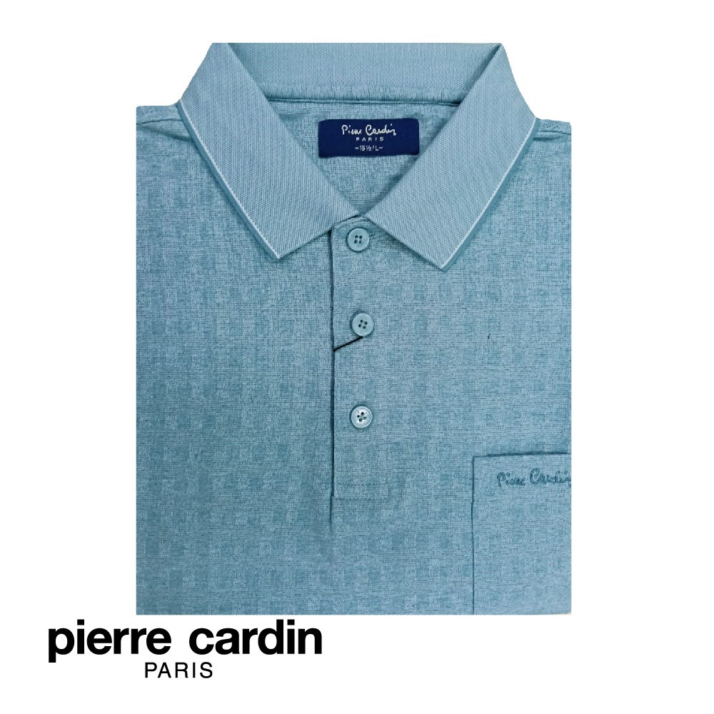 Pierre Cardin Mens Short Sleeve Mixed Yarn Polo Tee With Pocket (Modern ...