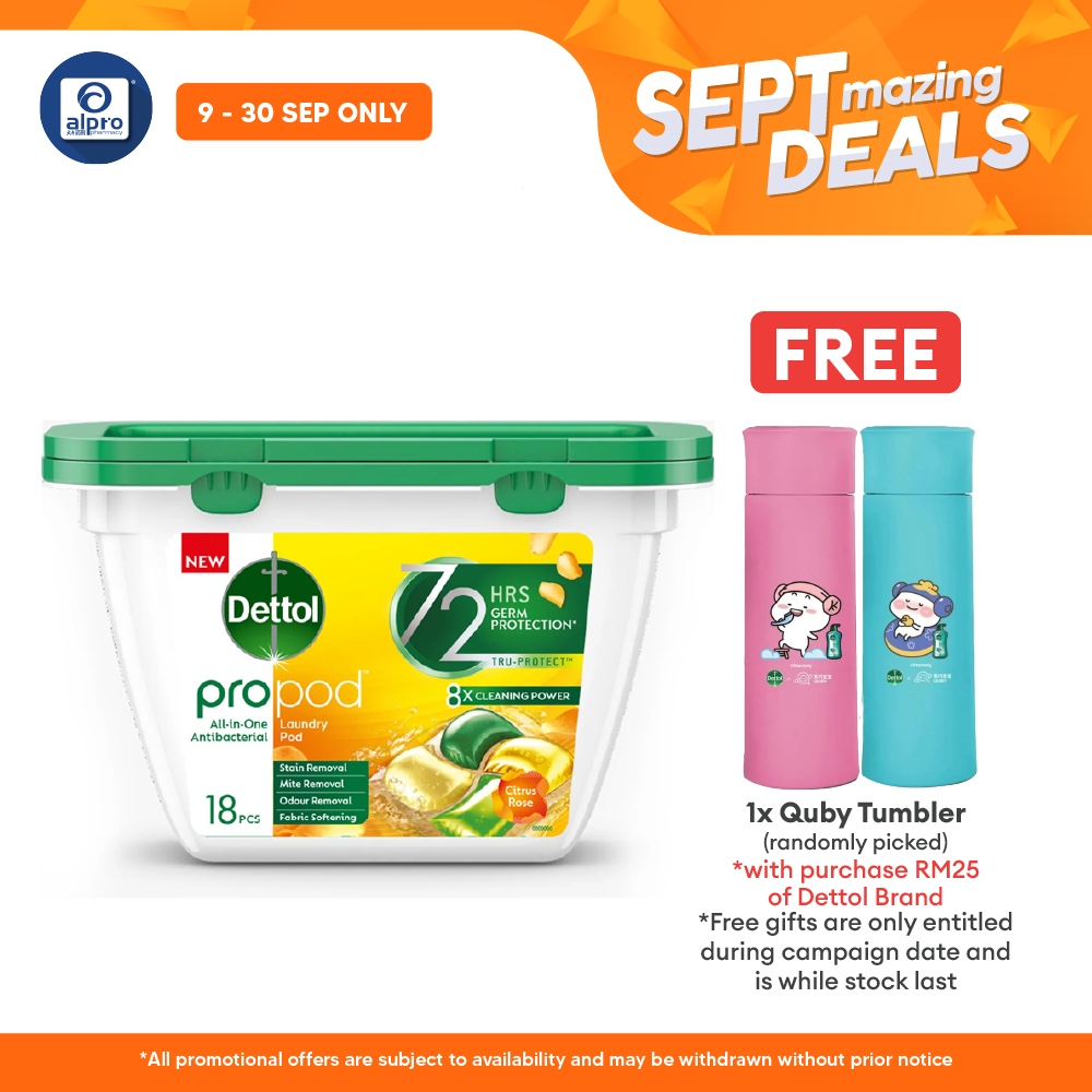 Dettol All in One Laundry Detergent Capsules 18s Pods Citrus Rose ...