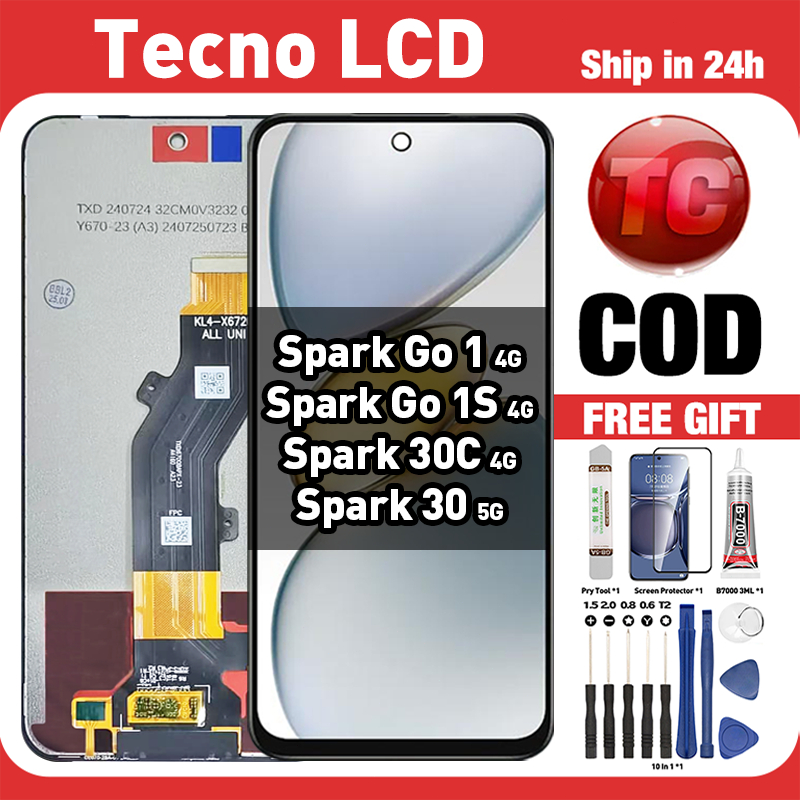 LCD TECNO Spark Go 1S 4G/ Go 1 4G / 30C 4G/ 30 5G Compatible For ...