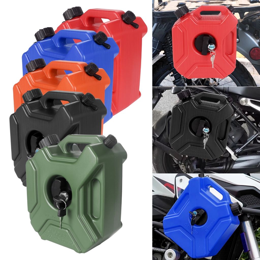 5L Plastic Portable Spare Fuel Tank Petrol Tank Jerry Can Gas Oil Tank ...