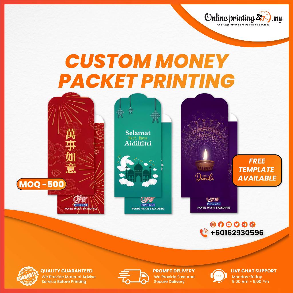 Custom Money Packet Printing Malaysia – Duit Raya, Wedding & Corporate ...