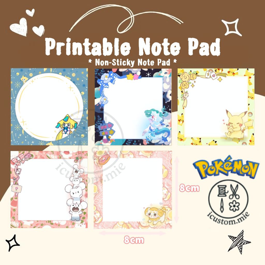 Pokémon Printable Note Pad | Shopee Malaysia