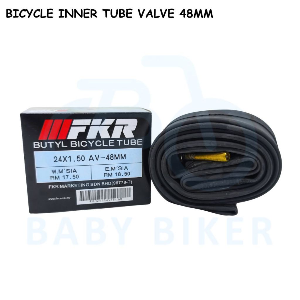 FKR Butyl Tiub Dalam Basikal Injap Panjang 48mm (Injap AV / Schrader ...