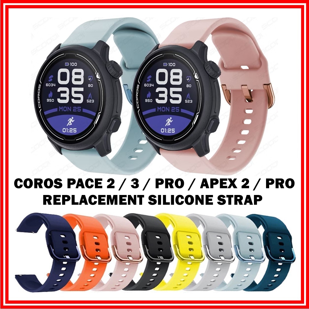 Coros Pace 2/3 Pace Pro /Apex 2/3 / Apex Pro Replacement Silicone Strap ...