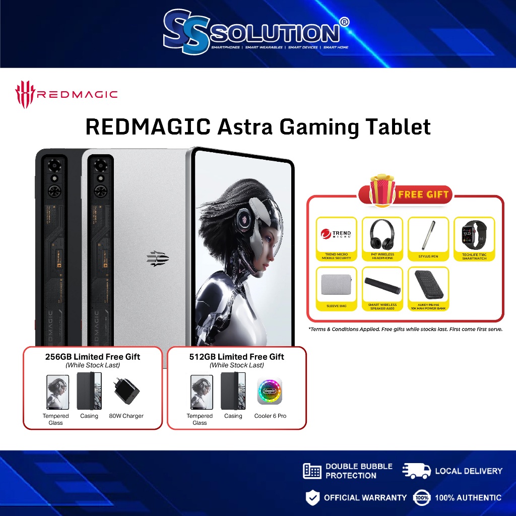 REDMAGIC Astra Gaming Tablet I (12/16GB+256/512GB) 9.06" 2.4K OLED ...