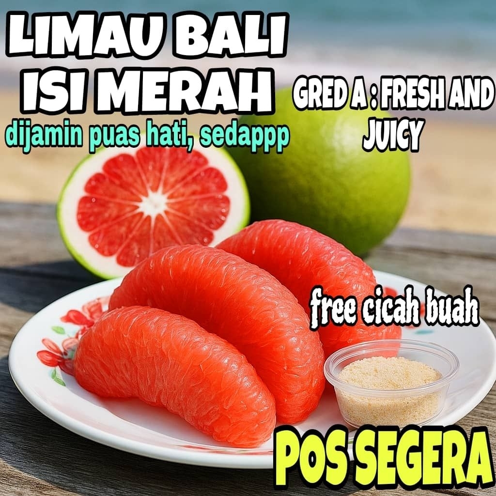 LIMAU BALI THAPTIM ISI MERAH 1.7KG - 2KG KEATAS FREE PENCICAH POMELO FRESH | Shopee Malaysia