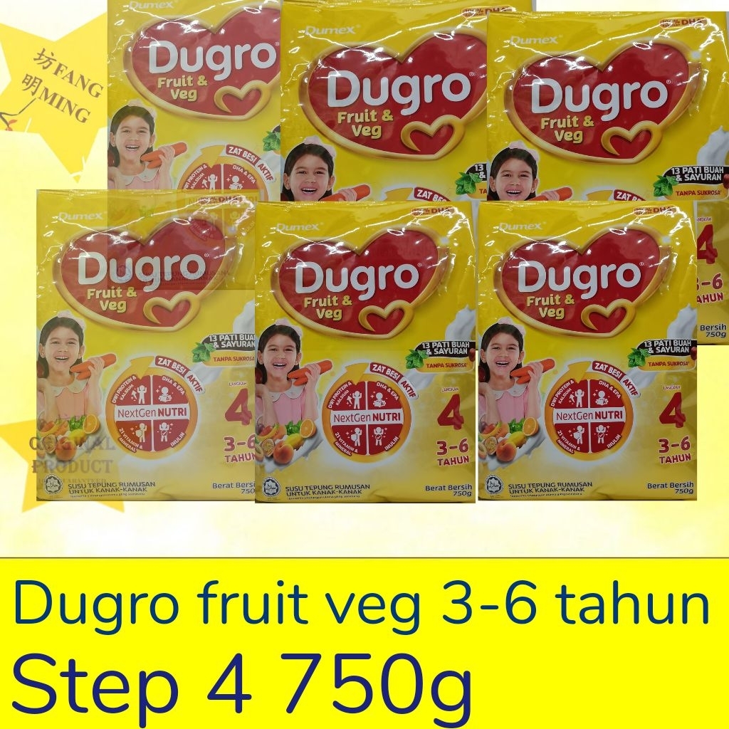Dumex Dugro 4 Fruit & Veg (750g x6) Exp 2/2027 | Shopee Malaysia