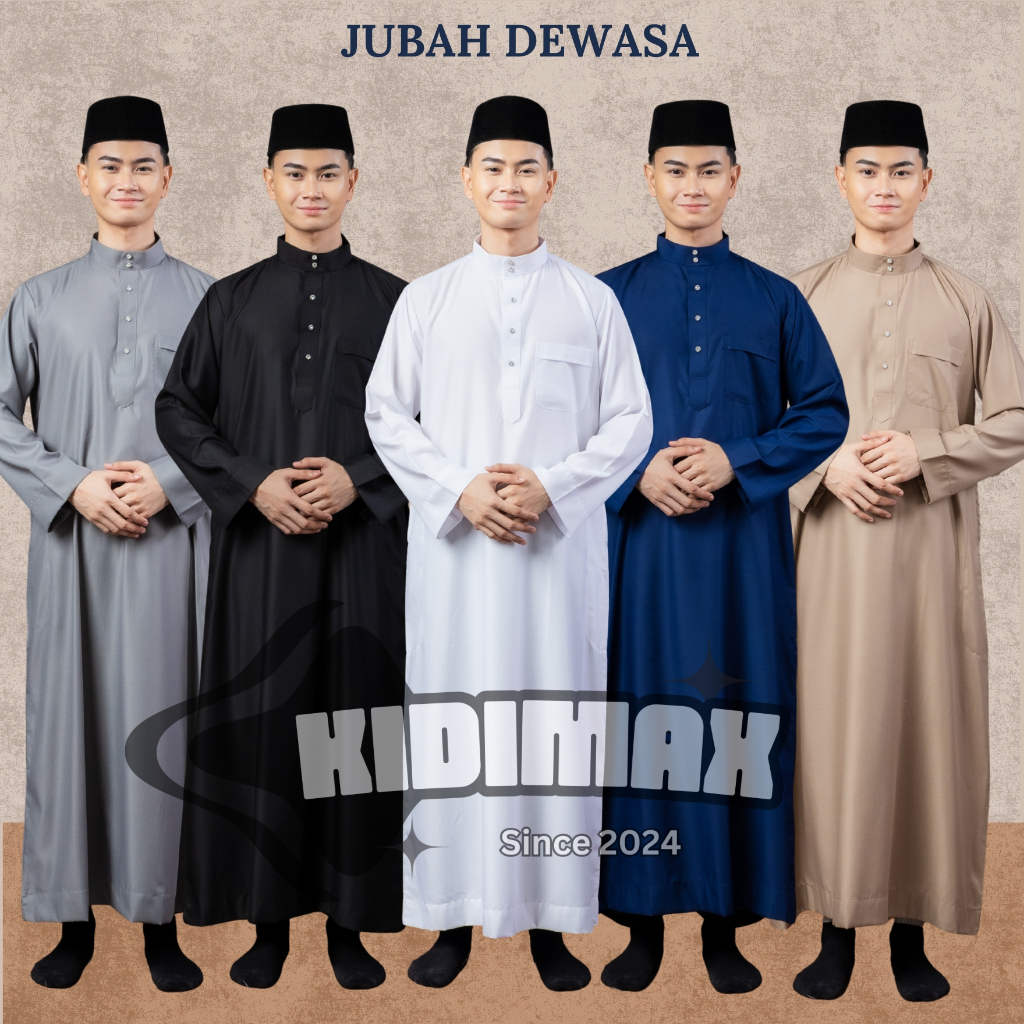 Jubah lelaki (Premium Qualiy) Regular fit Toyobo kain Kidimax Clothing ...