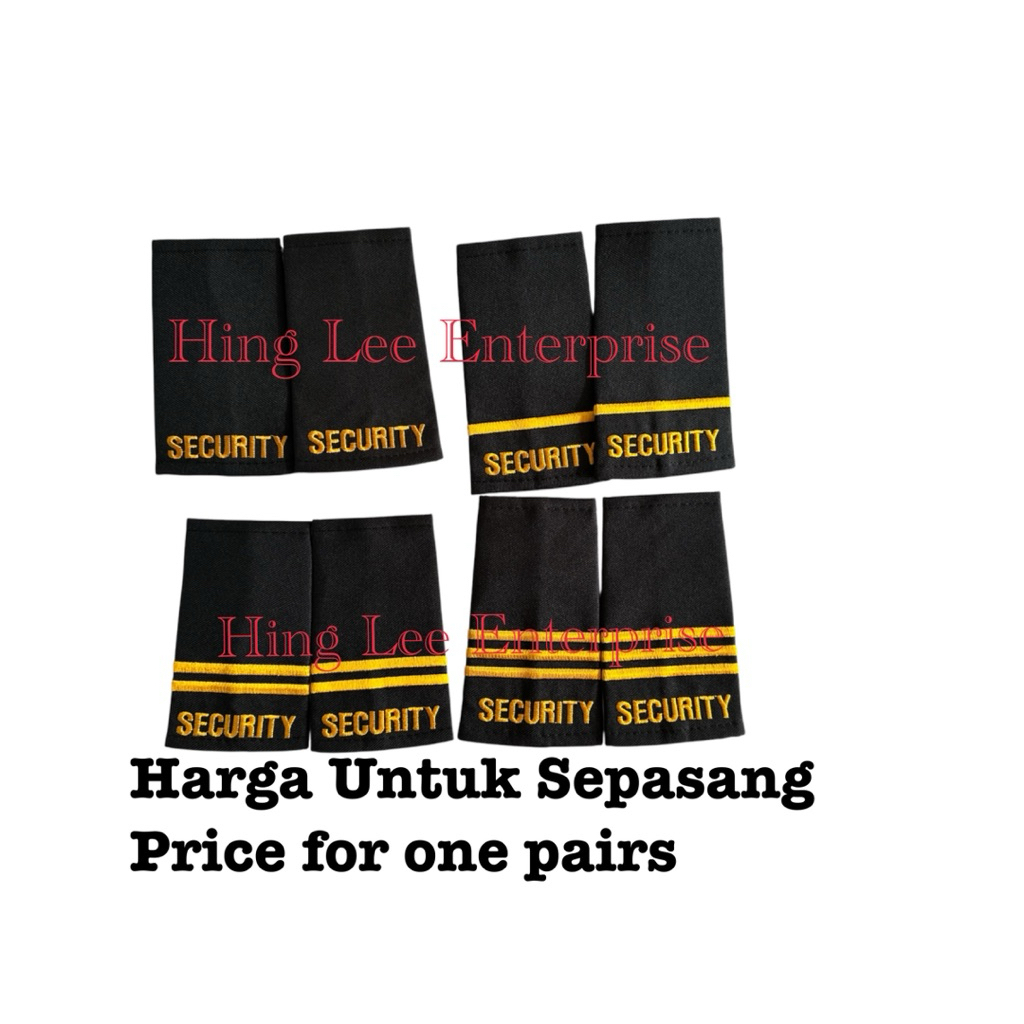 security guards epaulettes / tanda pangkat pengawal keselamatan ...