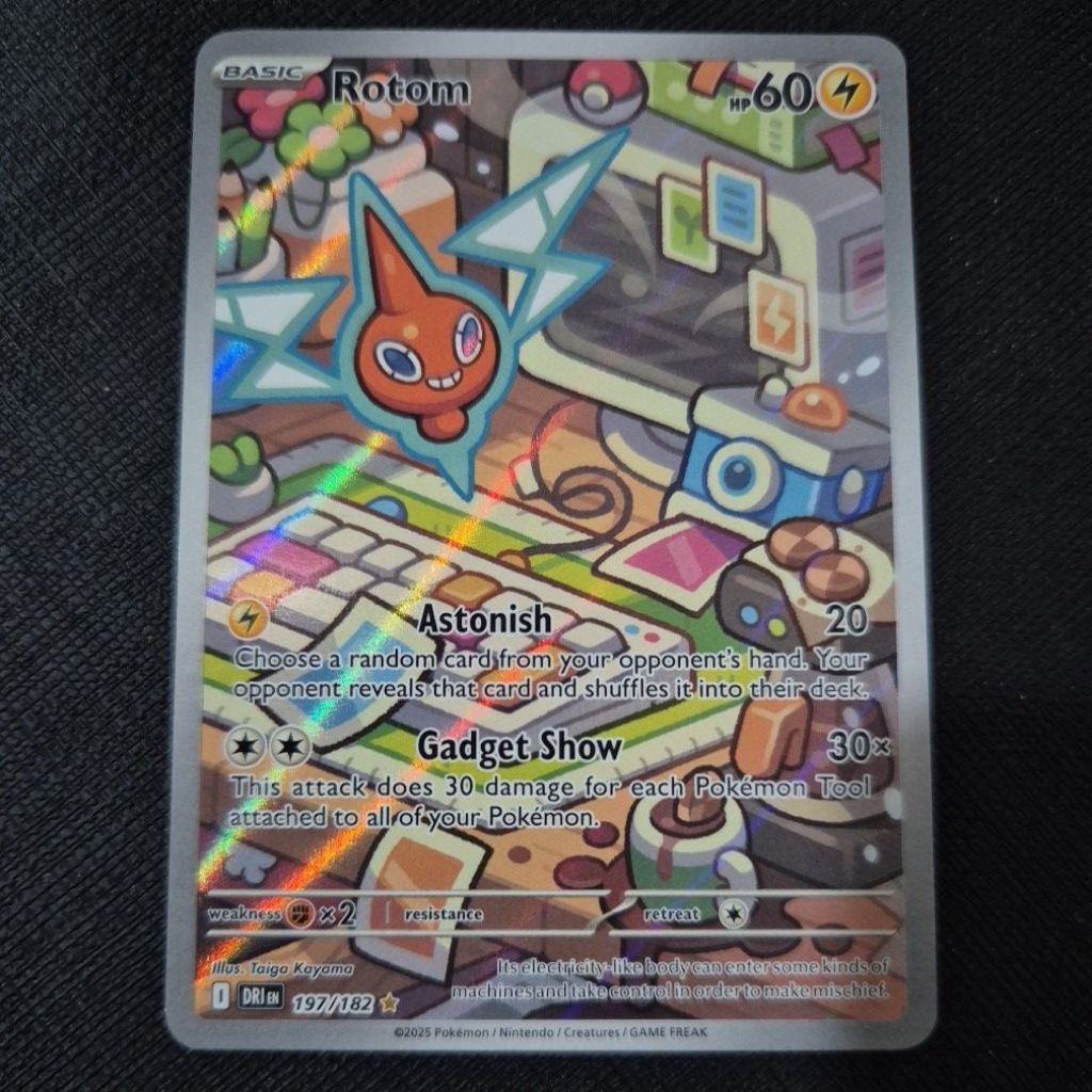 Pokemon Card TCG : Rotom 197/182 Illustration Rare 100% Original ...