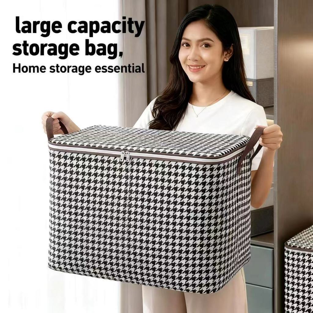 Storage bag box clothes quilt organizer large capacity foldable double ...