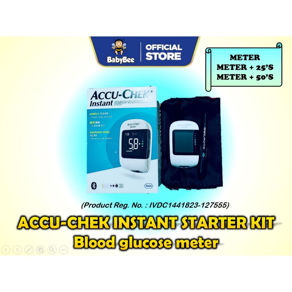 Accu-Chek Instant S Blood Glucose Meter Starter Kit 罗氏血糖机 | Shopee Malaysia