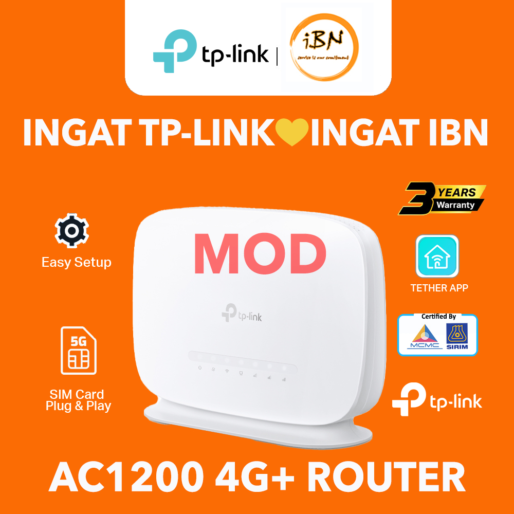 TP-Link Archer MR505 Router 4G+ Cat6 AC1200 | Modem Sim Kad LTE | WiFi ...