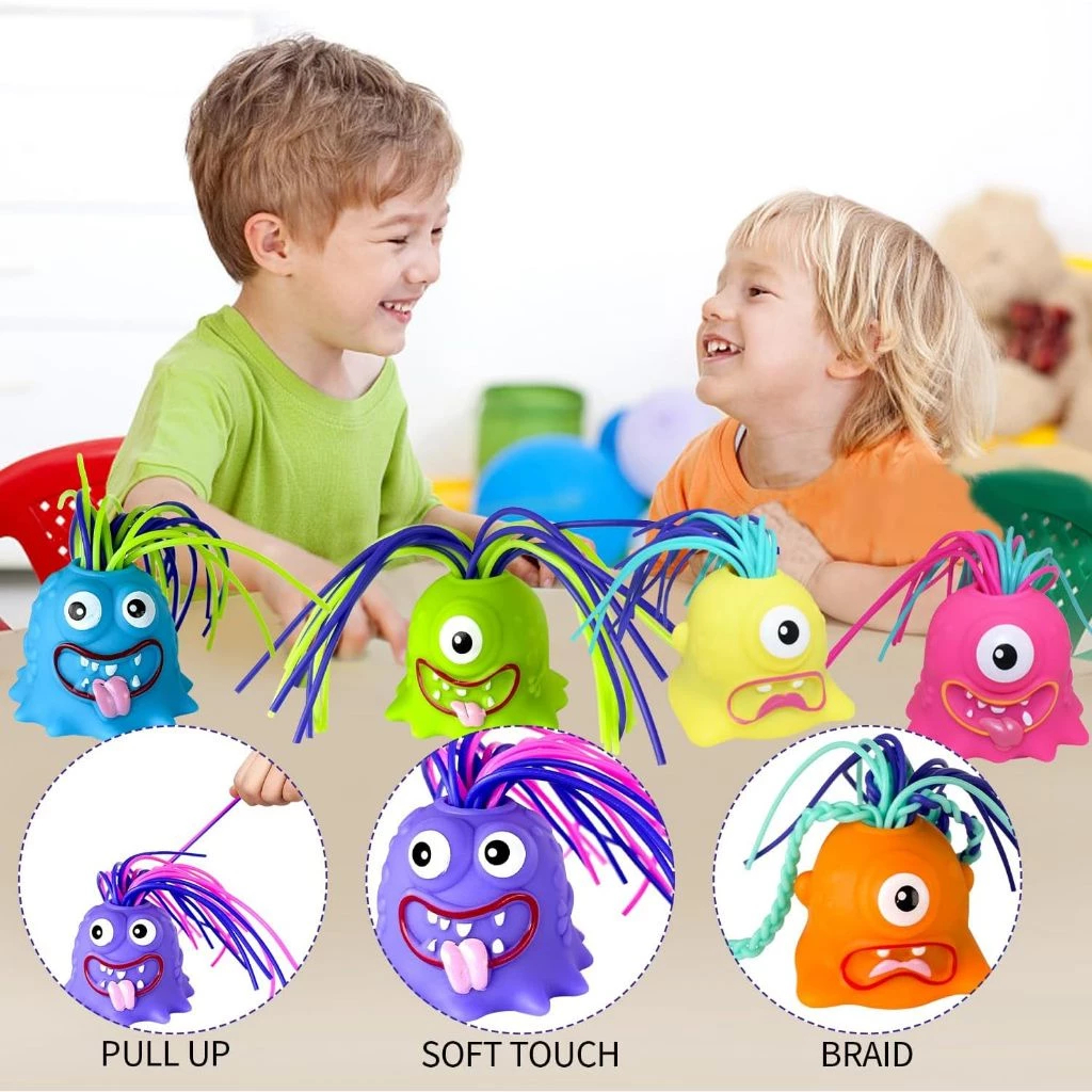 Funny Hair-Pulling Screaming Monsters Toy Hair Pulling Fidget Toys ...