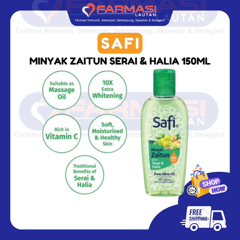 SAFI MINYAK ZAITUN PLUS SERAI & HALIA 150ML | Shopee Malaysia