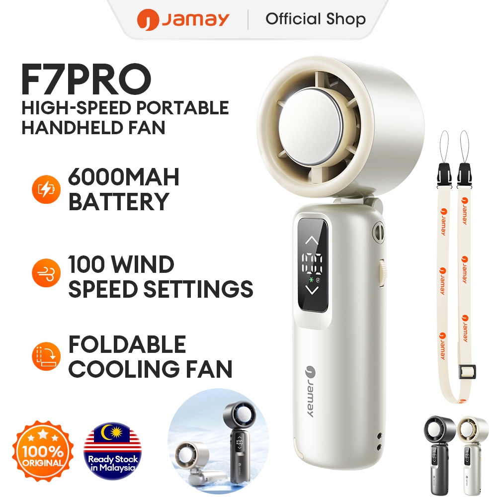 JAMAY F7PRO Held Fan Max portable handheld fan cooling ultra-high speed ...