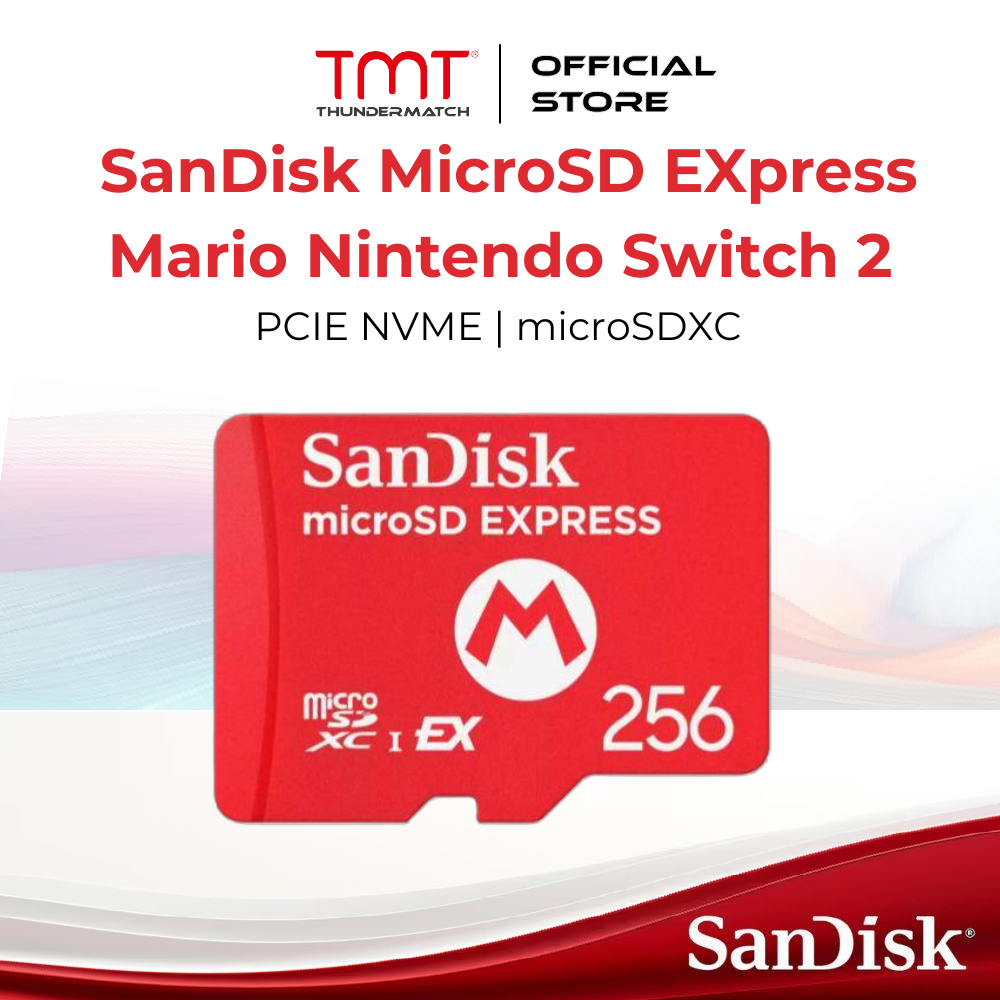 TMT SanDisk MicroSD EXpress Nintendo Switch 2 Mario EX-I Memory Card ...