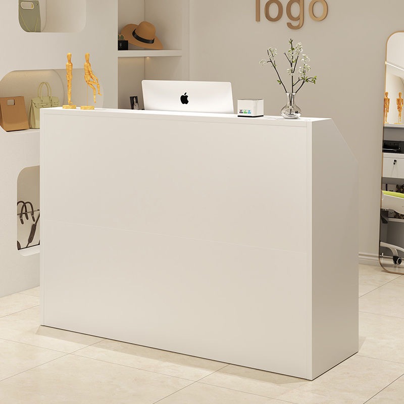 White cashier counter/80-120cmcashier bar counter/company ...