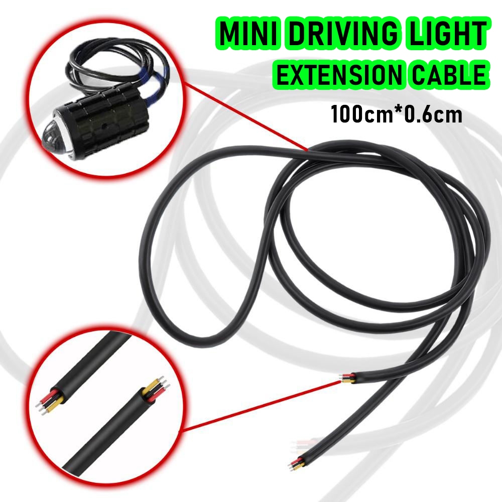 2PCS Waterproof Mini Driving Light Extension Cable with Thick Wire ...