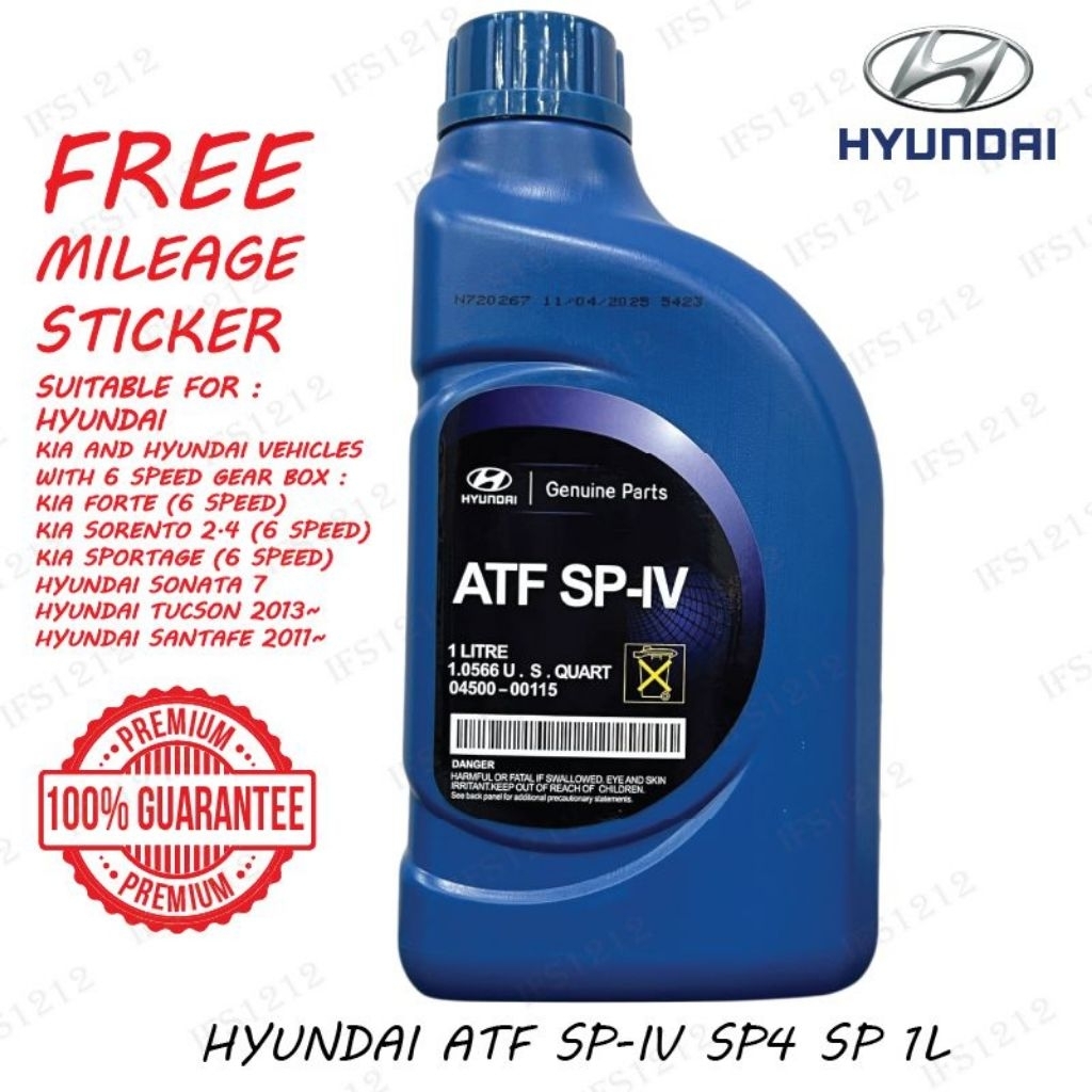 🇲🇾ORI NEW🔥 HYUNDAI KIA SP-IV AUTO OIL 1L FORTE ELANTRA SONATA SORENTO ...