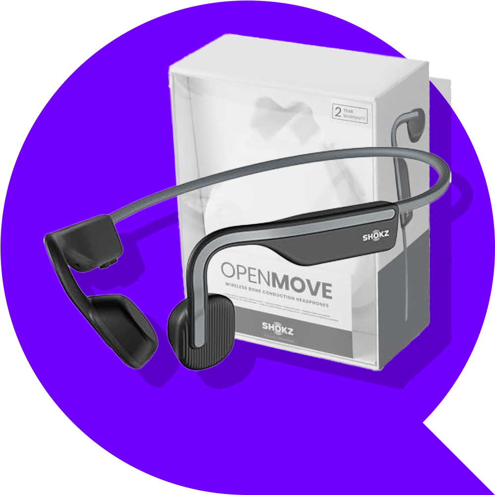SHOKZ OpenMove - Open-Ear Bluetooth Headphones, Bone Conduction ...