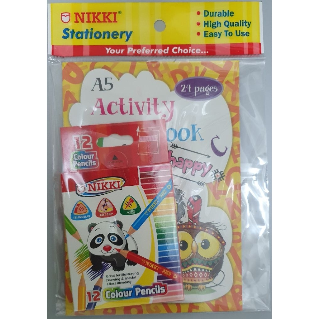 Nikki Stationery (A5 Coloring & Activity Book + Color Pencil Small ...