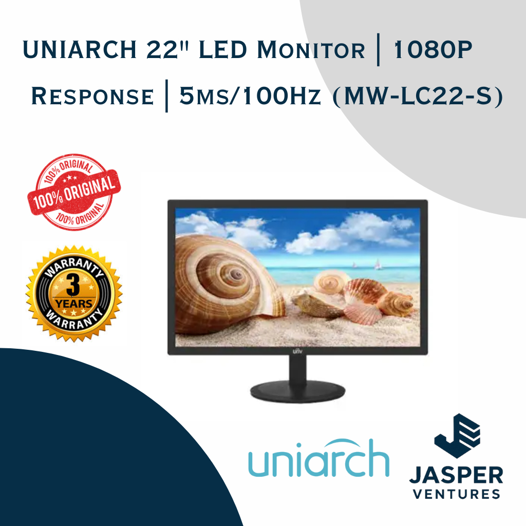UNIARCH 22" FHD LED Monitor | 100Hz | Variable Refresh Rate | 5ms ...