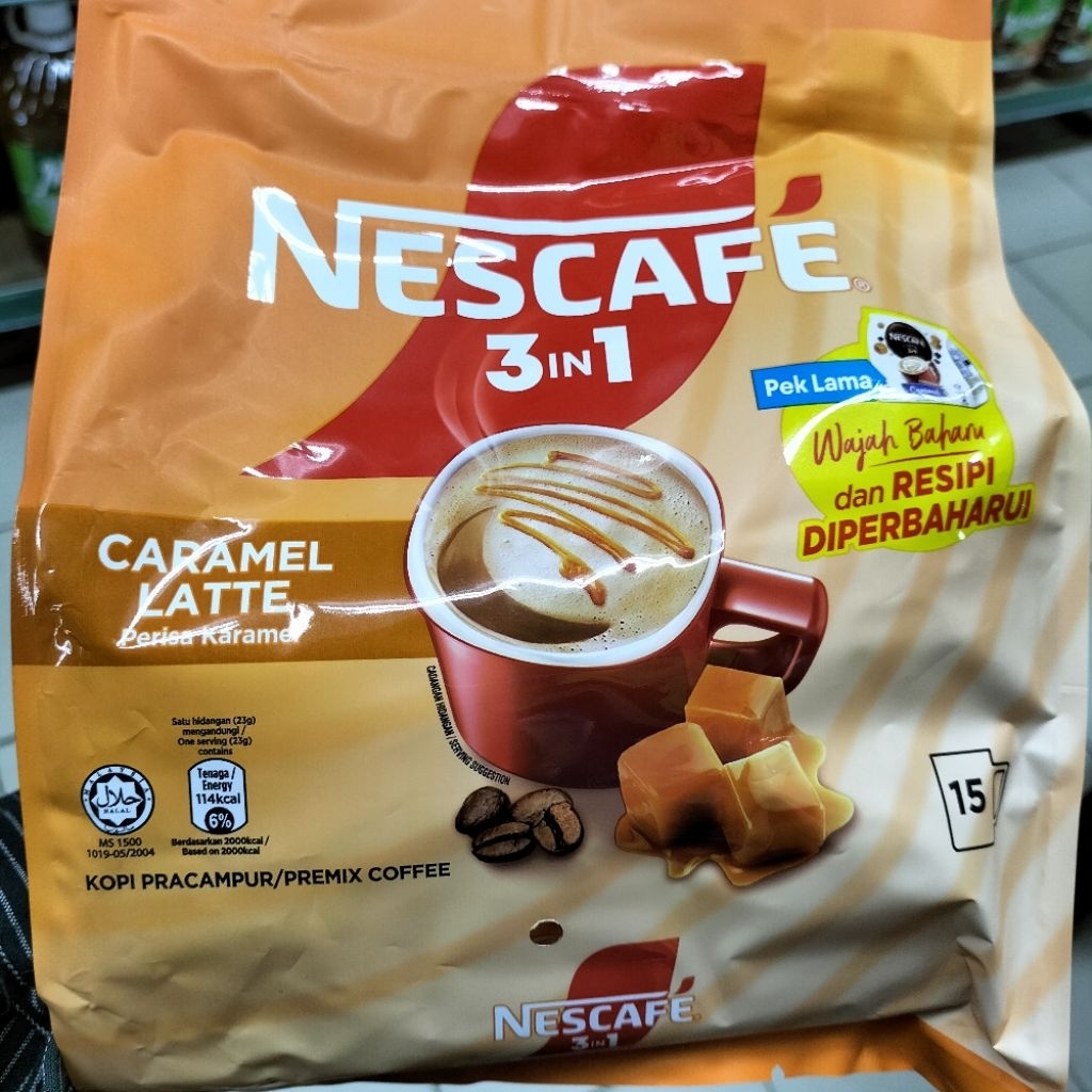 Nescafe 3in1 Caramel Latte Instant Coffee Kopi Segera Nescafe Berperisa ...