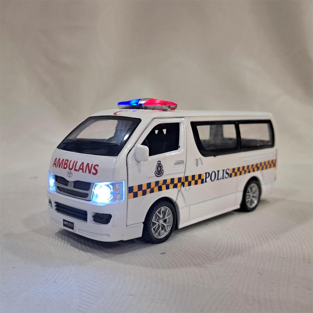 VAN AMBULANS POLIS: 1:32 Ambulance PDRM Police Toyota Hiace Van Model ...