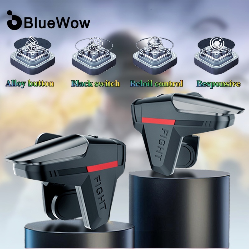 BlueWow PUBG four finger game controller R1/L1 triggers shooting button ...