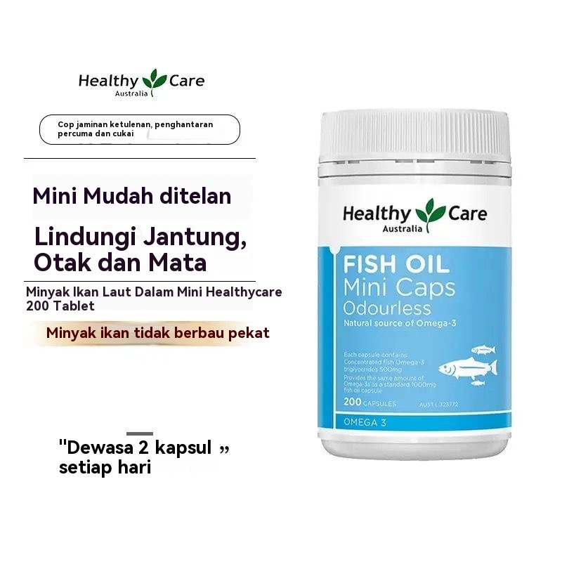 EXP:2027) Healthy Care Double Strength Fish Oil Mini Caps - 200 ...