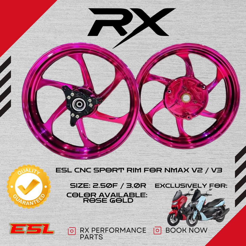 Sport Rim Esl 6L CNC Design For Yamaha Nmax V2/V3 | Shopee Malaysia