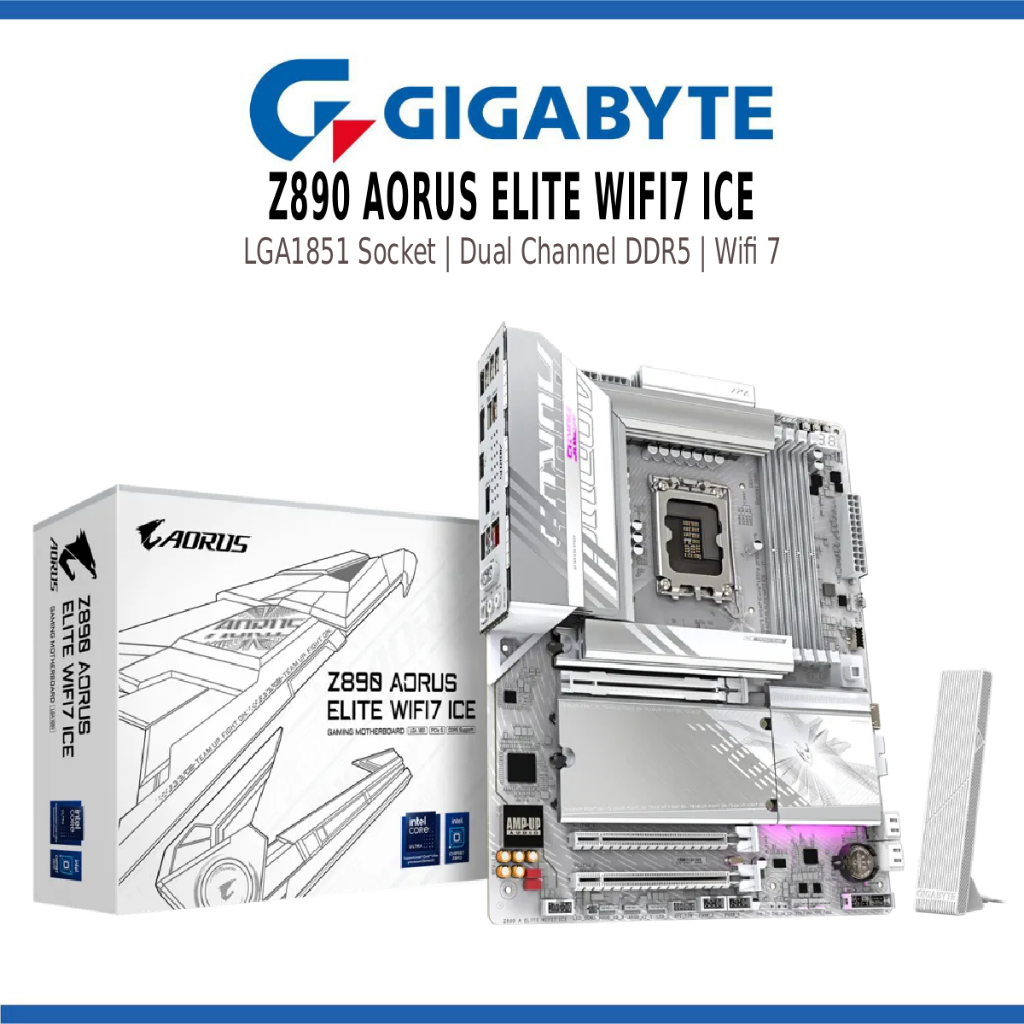 GIGABYTE Z890 AORUS ELITE WIFI7 ICE INTEL CORE ULTRA PROCESSORS (SERIES ...