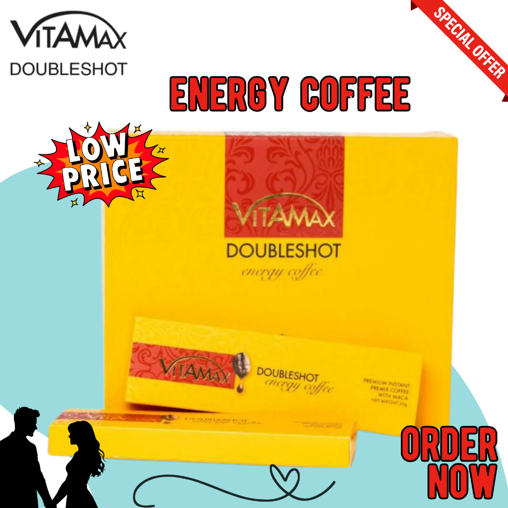 Vitamax Doubleshot Energy Drink for Men – Instant Coffee Mix Stamina ...