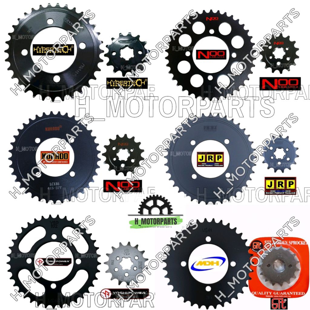 LC135 Y125Z RXZ RACING SPROCKET HYPERTECH JRP THAI NOO LAMLUKKA MDH STT ...