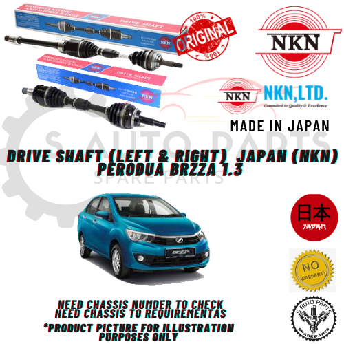 PERODUA BEZZA 1.3 DRIVE SHAFT (LEFT & RIGHT)-BRAND NKN 100% ORIGINAL ...