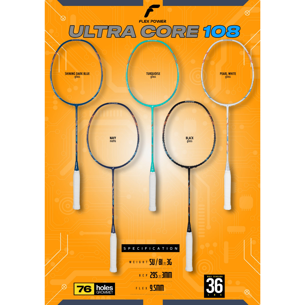FLEX POWER ULTRA CORE 108 ( FREE STRING & GRIP ) | Shopee Malaysia