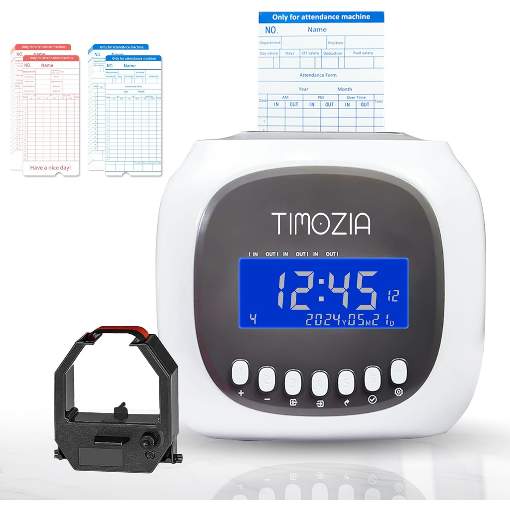 Full Set Punch Card Machine Time Recorder Office Punch Card Machine ...