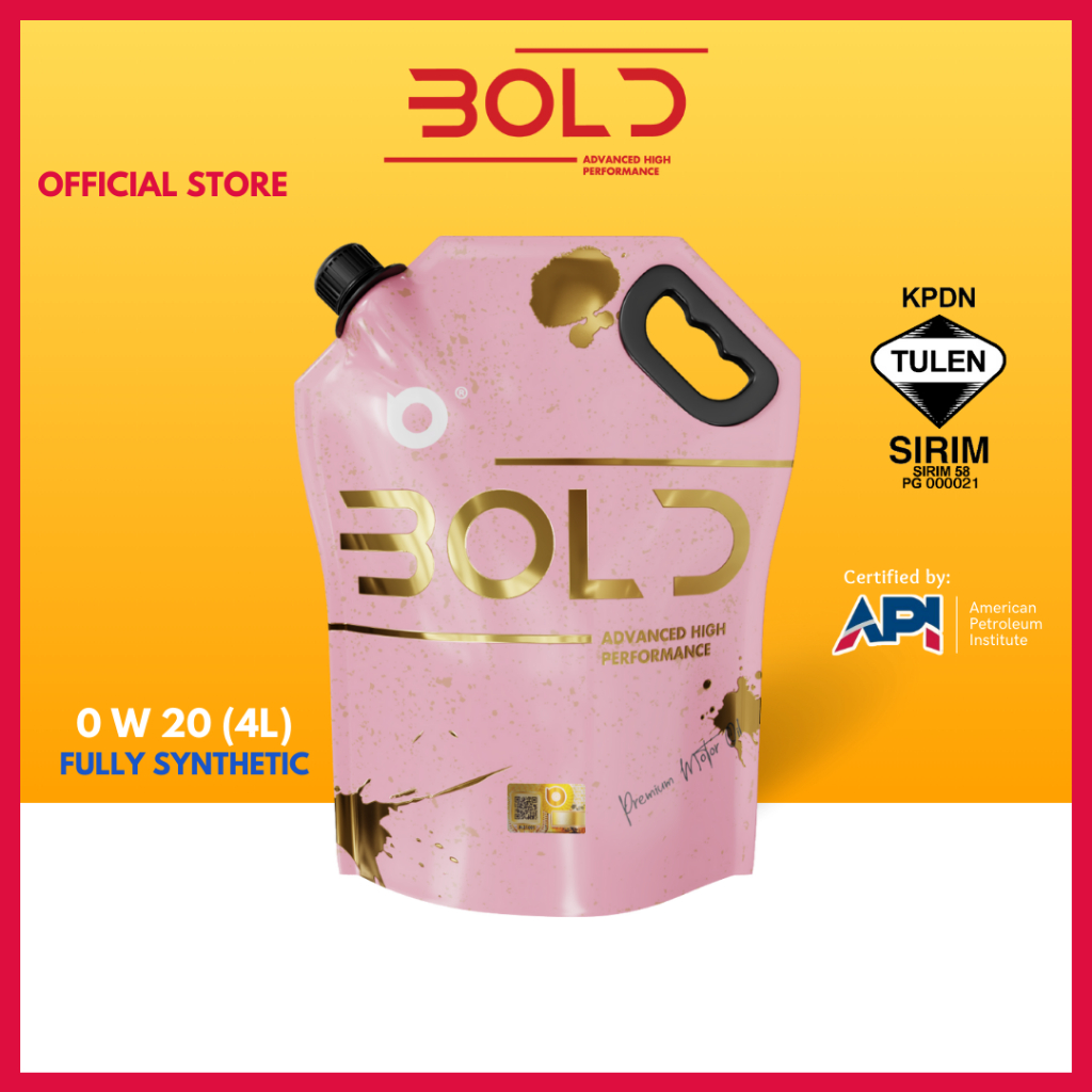 BOLD 𝕏 SIRIM 0w20 4L / 3L Fully Synthetic SP Engine Oil Car 0w-20 ...