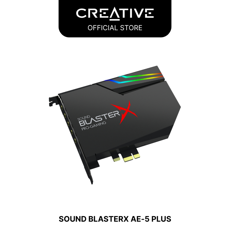 Creative Sound BlasterX AE-5 Plus PCIe Hi-Res Sound Card & DAC 32-bit ...