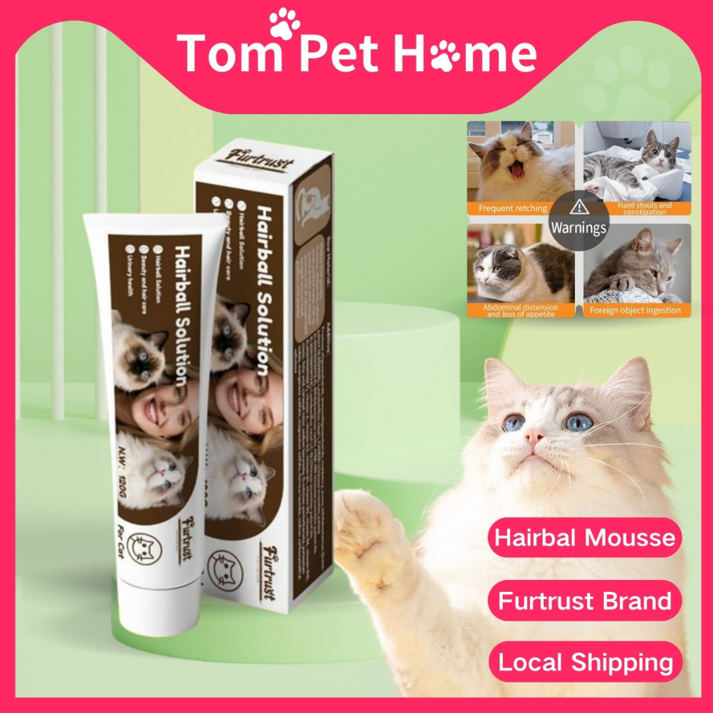 Furtrust Cat Nutrition Mousse 120ml Hairball Solution Gel Snack Treat ...